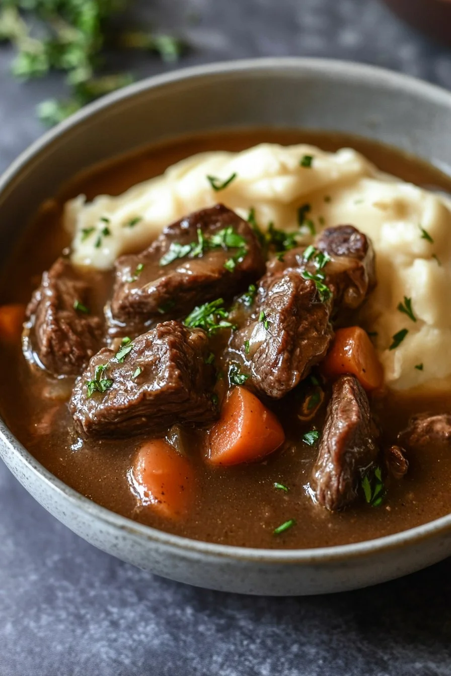 Crockpot Beef Tips with Gravy